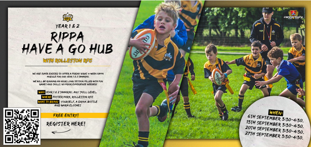 Rolleston RFC Year 1 & 2 Rippa Rugby Flyer — Newsletter 13 - Friday ...