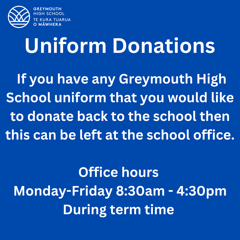 Uniform Donations — Newsletter 29 November 2024