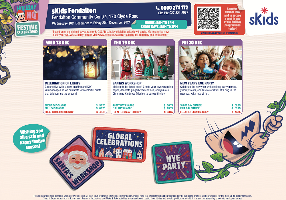 Skids Holiday Programme — @Addington - Friday 6th December