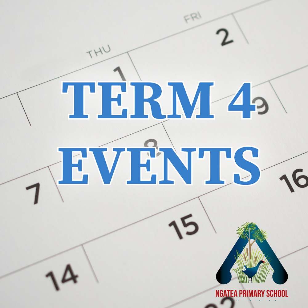 TERM 4 EVENTS CALENDAR