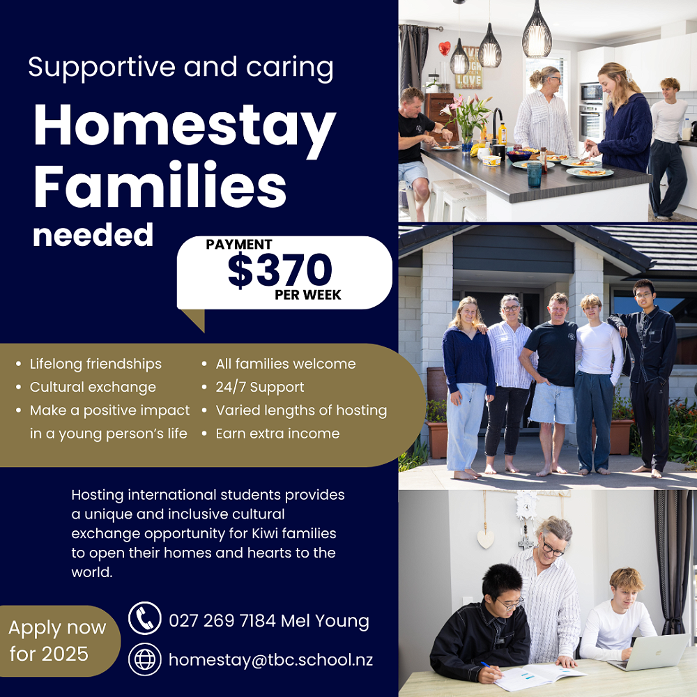 Homestay Families Needed — Newsletter - 22 November 2024