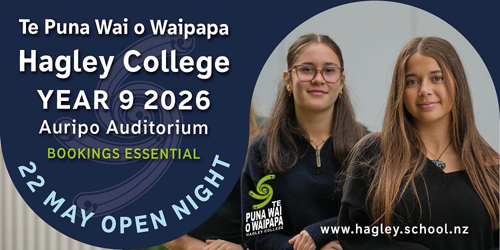 Hagley College Open Night — eNewsletter #297