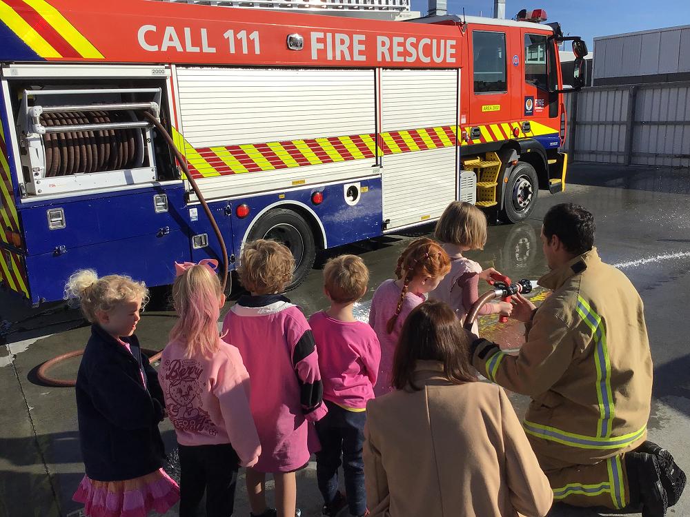 Tūī team visit the Rangiora Fire Station