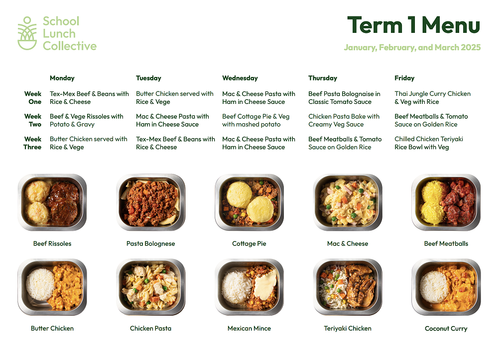 Term 1 School Lunch Menu