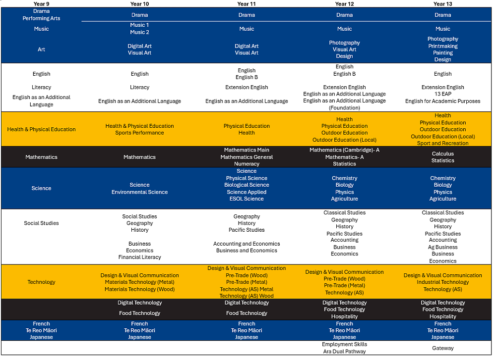 Curriculum Structure — CURRICULUM STUDIES GUIDE 2025