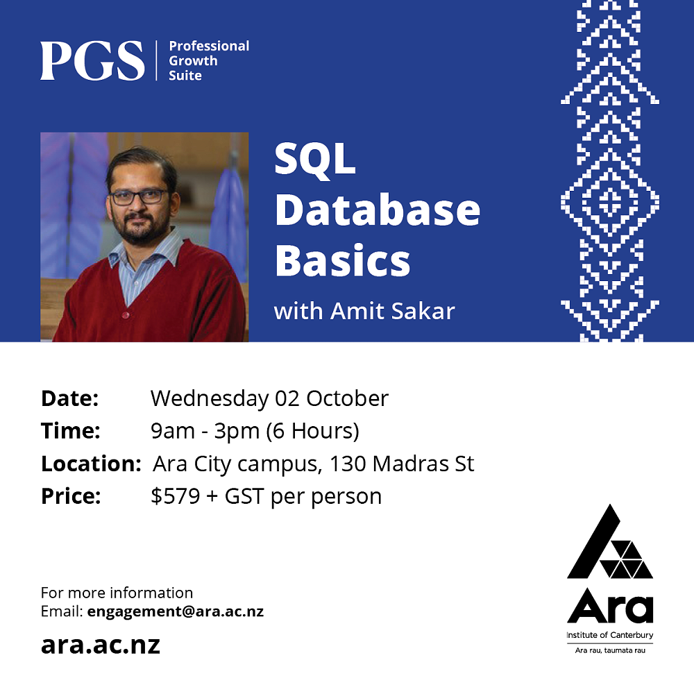 New workshop – SQL Database Basics With Amit Sakar