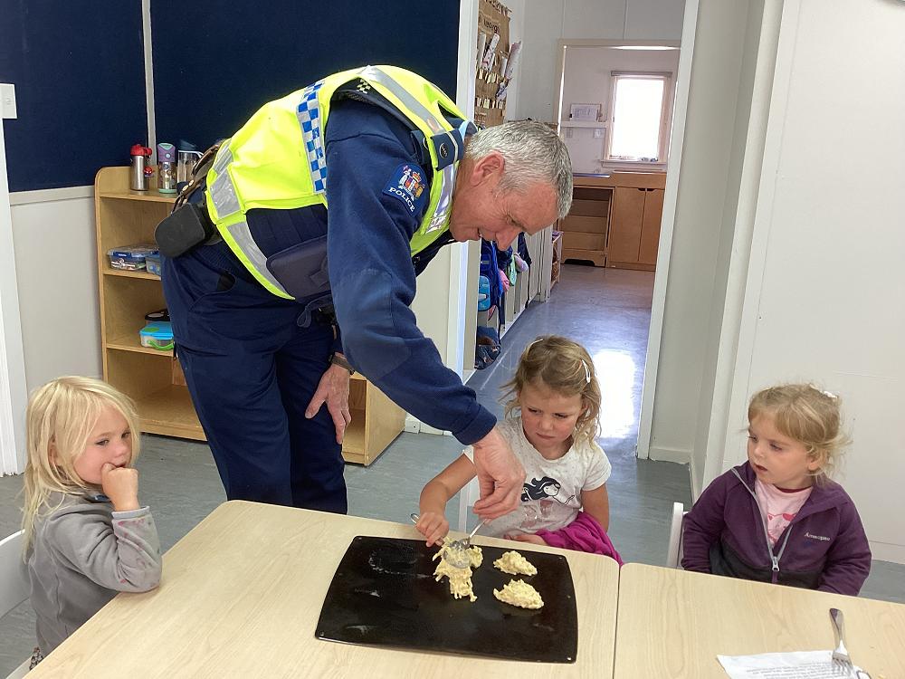 Baking with Police Officer Russell