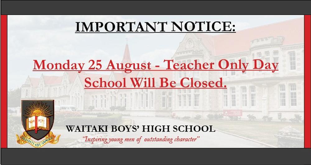 Teacher Only Day - Monday 25th August — Newsletter #9, 2025