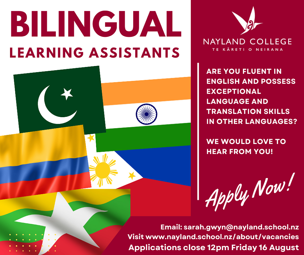 VACANCY: Bilingual Learning Assistants