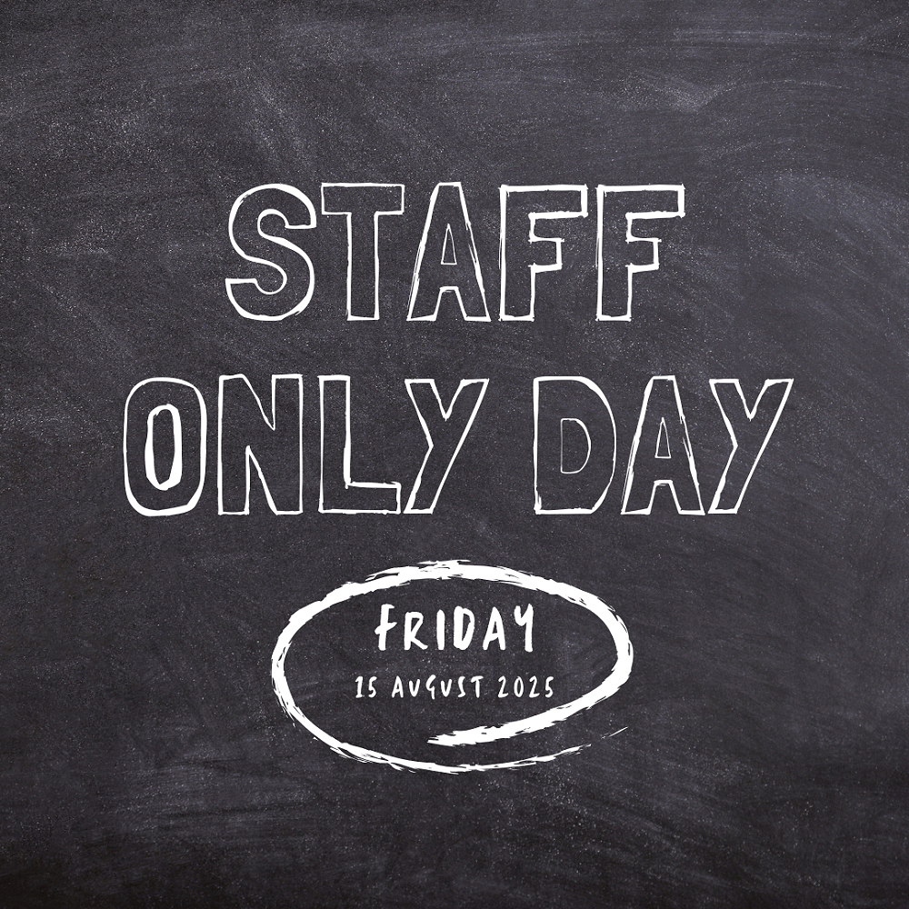 Staff Only Day - 15 August