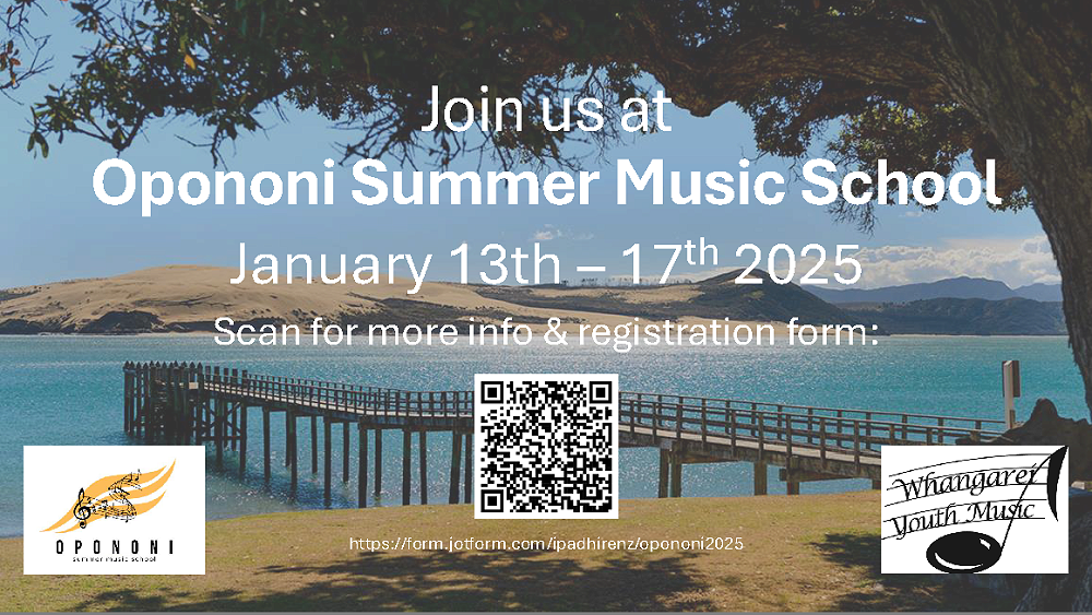 Opononi Summer Music School — TKHS Newsletter 22 November 2024