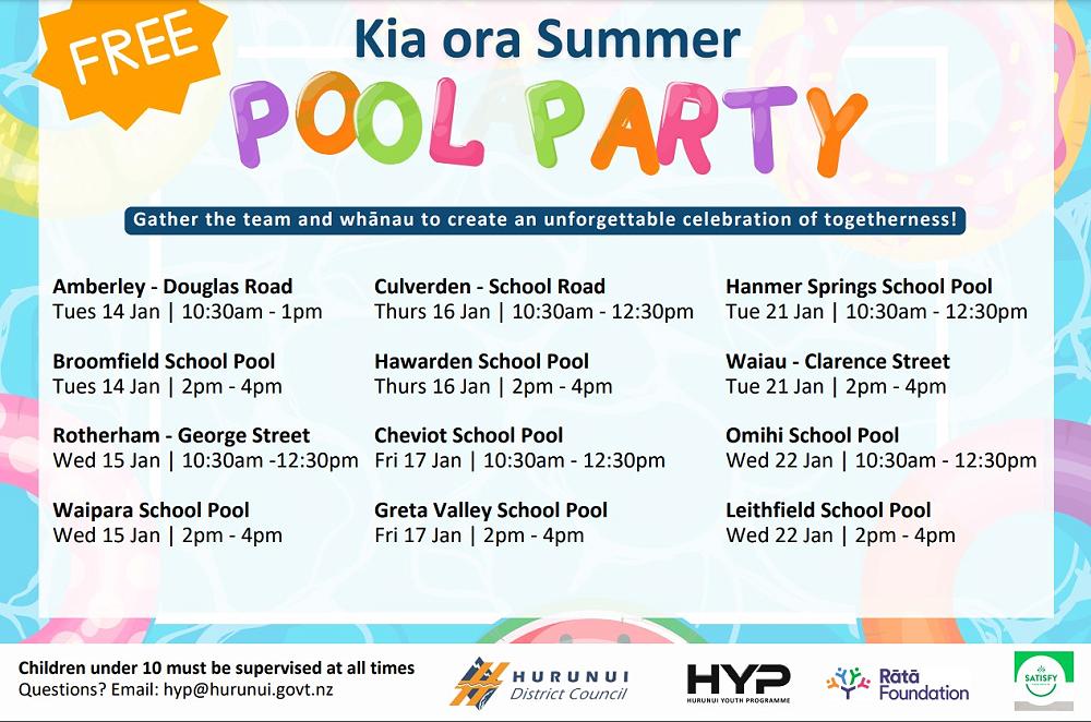 Pool Party - Hurunui District Council