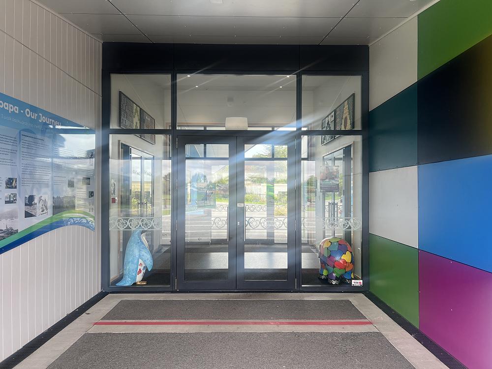 The glass door in the foyer at our school entry is locked — School ...