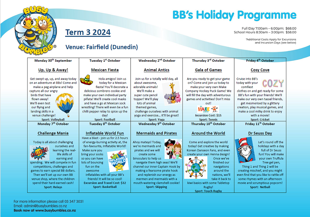 Busy Bumbles: Holiday Programme