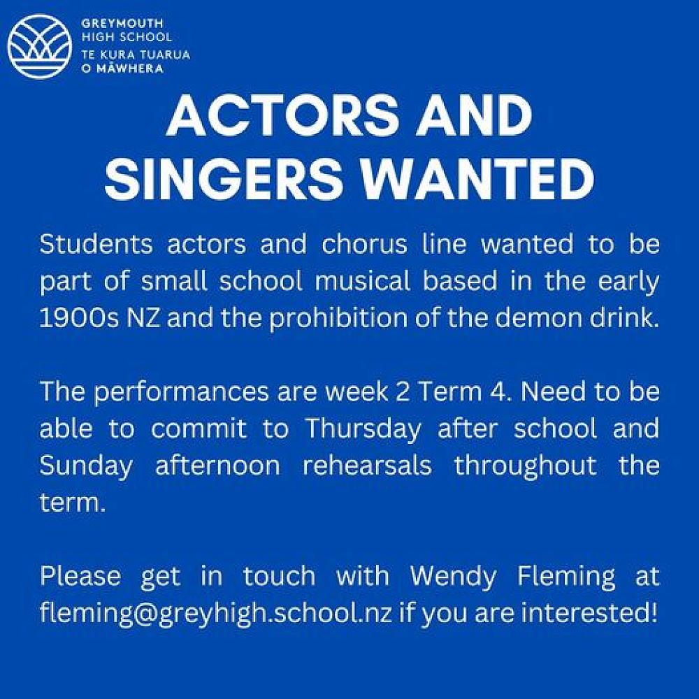 Actors & Singers Wanted