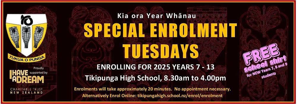 Tikipunga High School Enrolments for 2025 — Panui a Kura: School ...