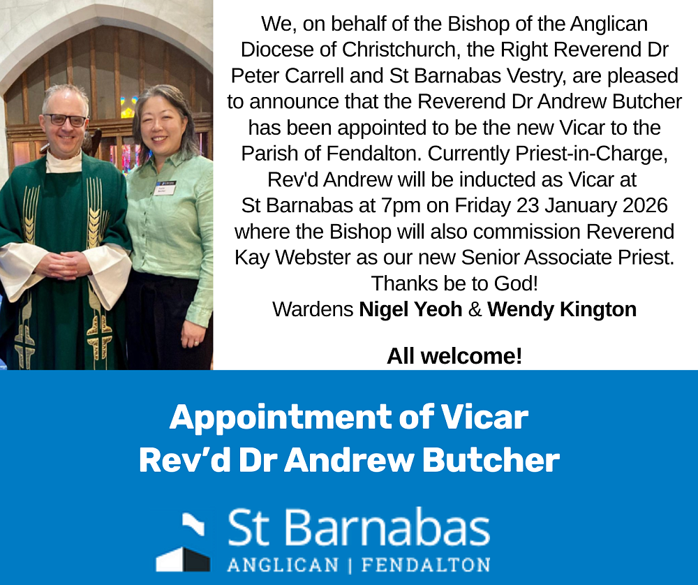 Andrew Butcher Vicar Jan 2026 — St Barnabas Connect 11 December 2025