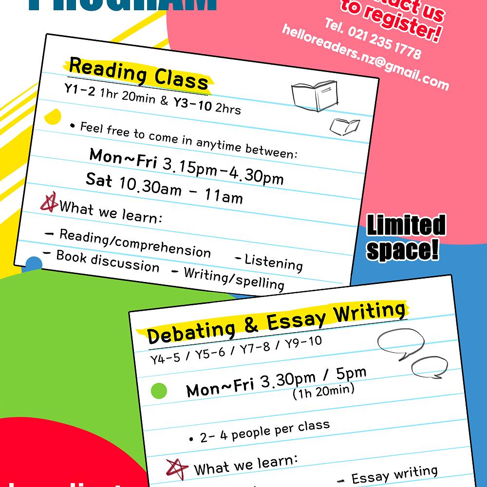 Hello Readers - After School Classes