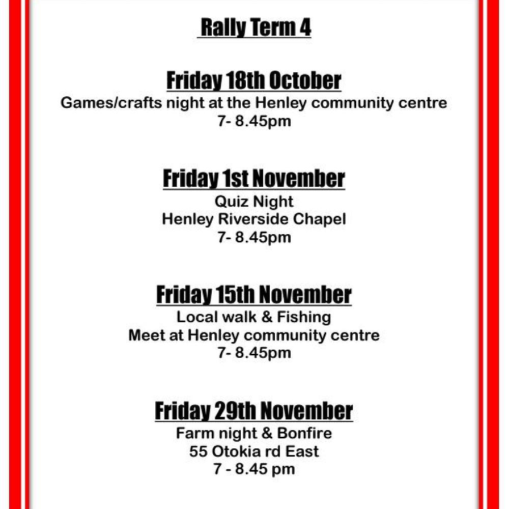 Rally for Term 4, 2024 — Term 4 Week 3 Newsletter