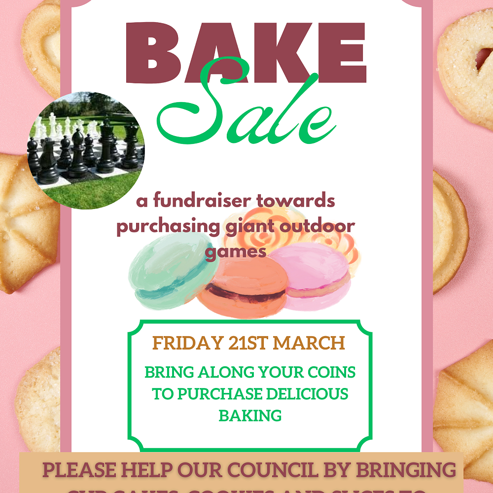 Bake Sale tomorrow, Friday 22nd March