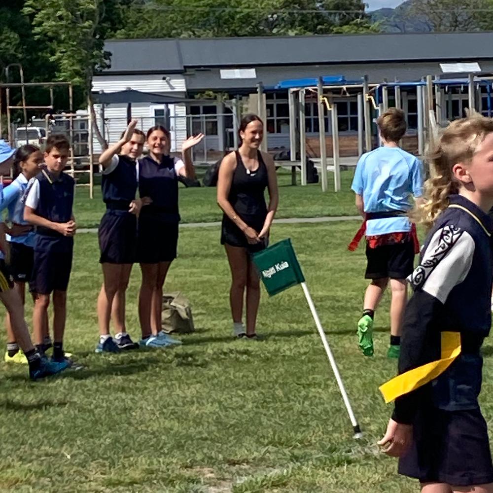 Students helping out at sports events.