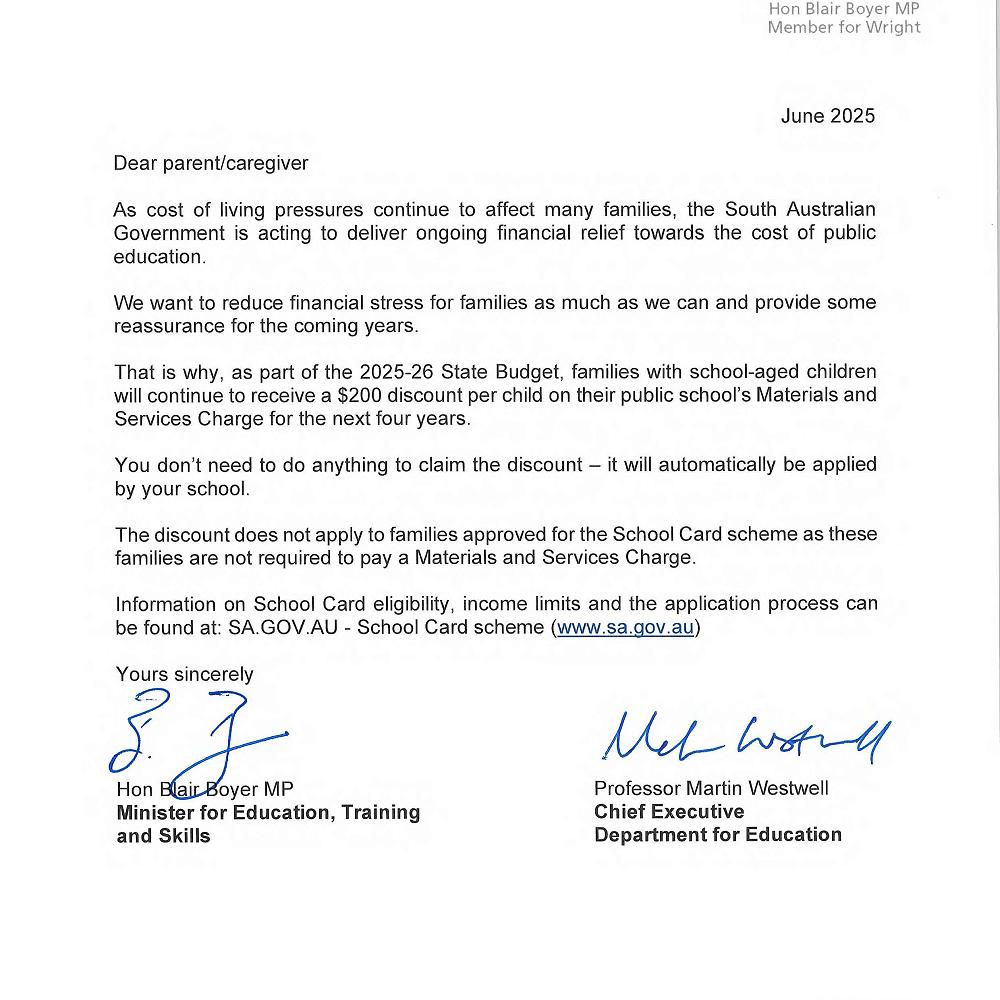 DEPARTMENT NOTICE — Issue 4, 2025