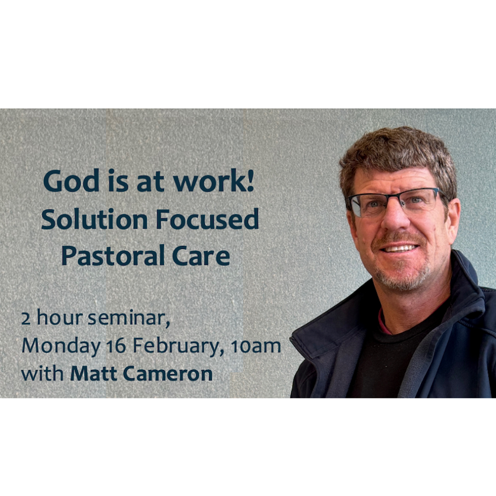 God is at work: Solution Focused Pastoral Care