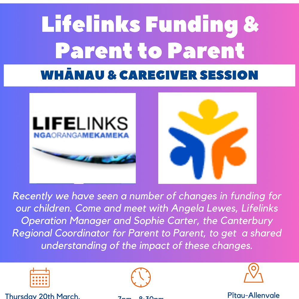 Let's Talk About It - Lifelinks Funding & Parent to Parent *** REMINDER EVENT IS ON TONIGHT ...