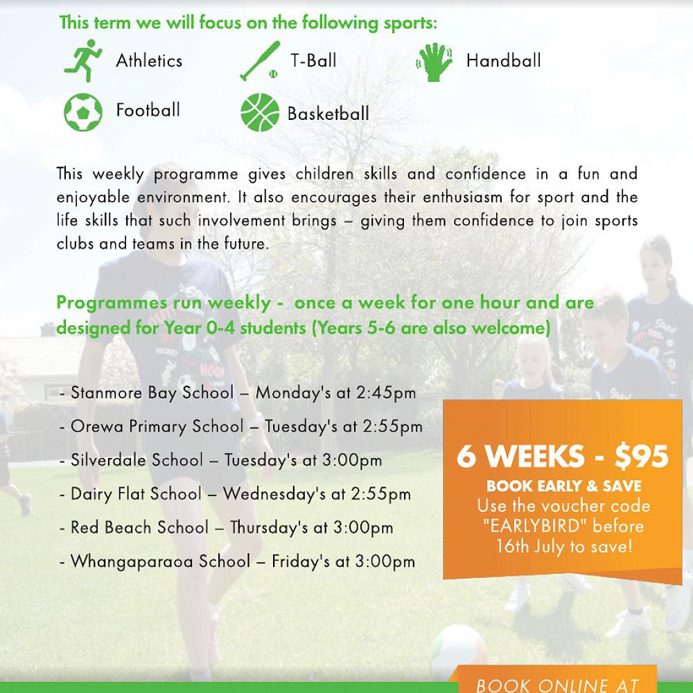 Kelly Sport After School Programme — Rāpare, rua tekau mā ono o PiripI ...