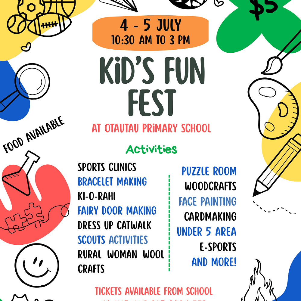 Kid's Fun Fest 4th-5th July — Term 2 Newsletter