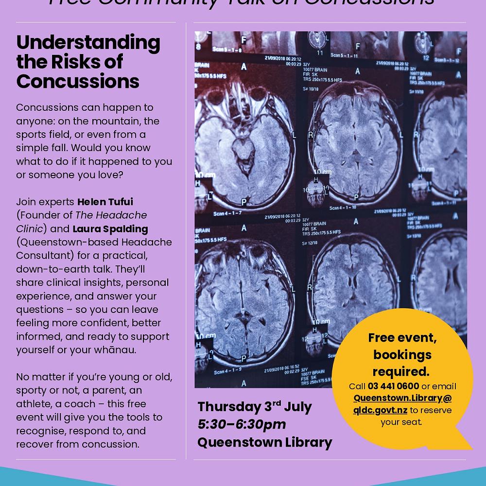 Mind Your Head: Free Concussion Info Session at Queenstown Library