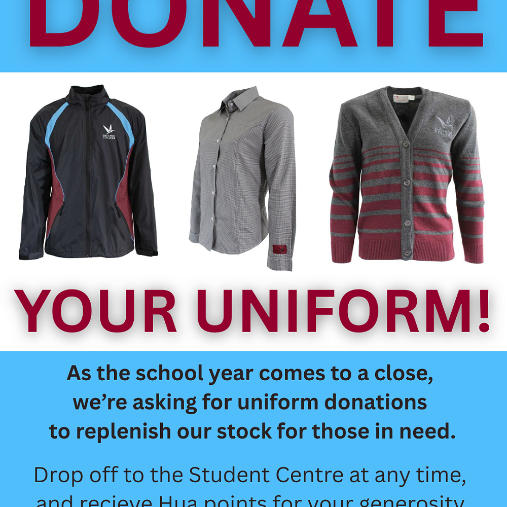 Donate your uniform! — Nayland College Newsletter: Friday 31 October