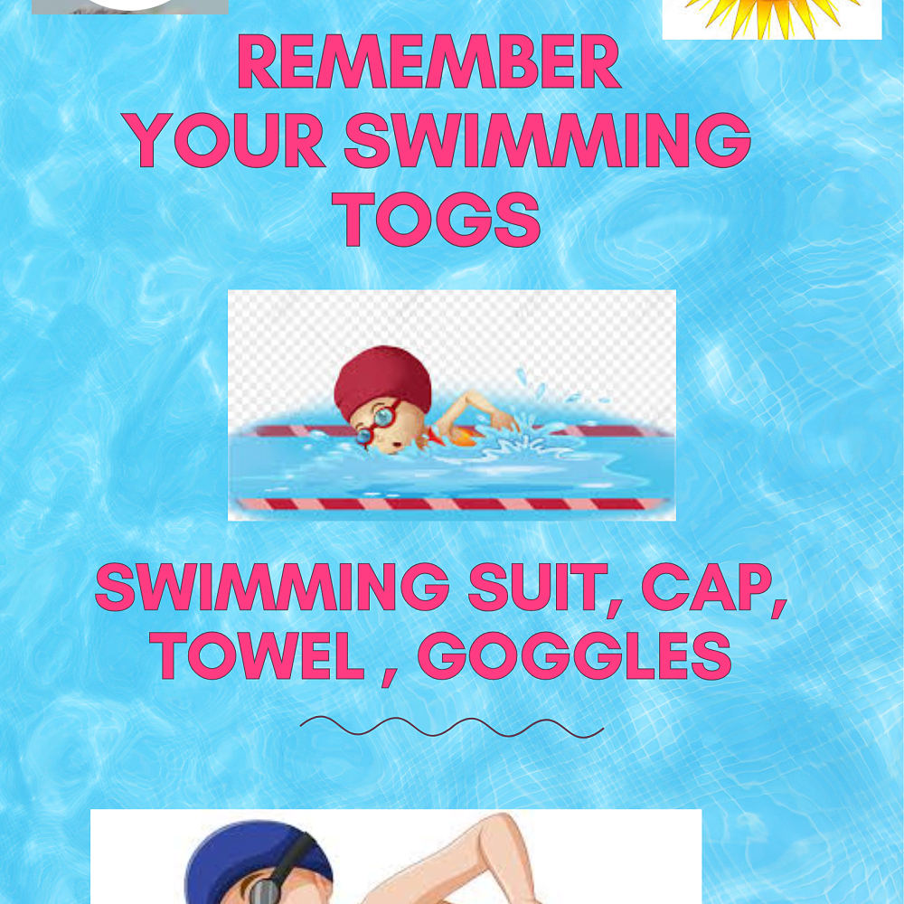 Swimming : MONDAY , February 3rd