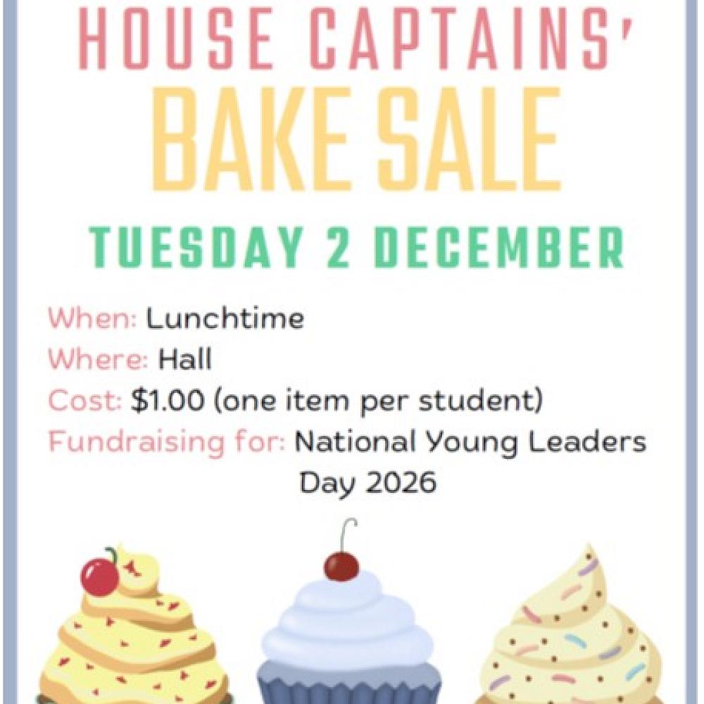 Bake Sale - Tuesday 2 December