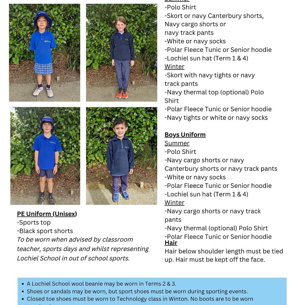Uniform reminders — Lochiel School Newsletter - 13 February, 2025