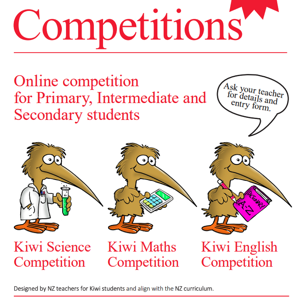 Kiwi Competition and NZPMC enrol soon! — Cheviot Express - Term 1 Week ...