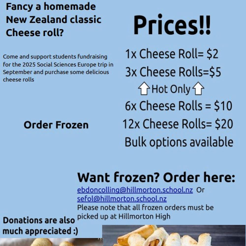 Fundraiser Cheese Rolls