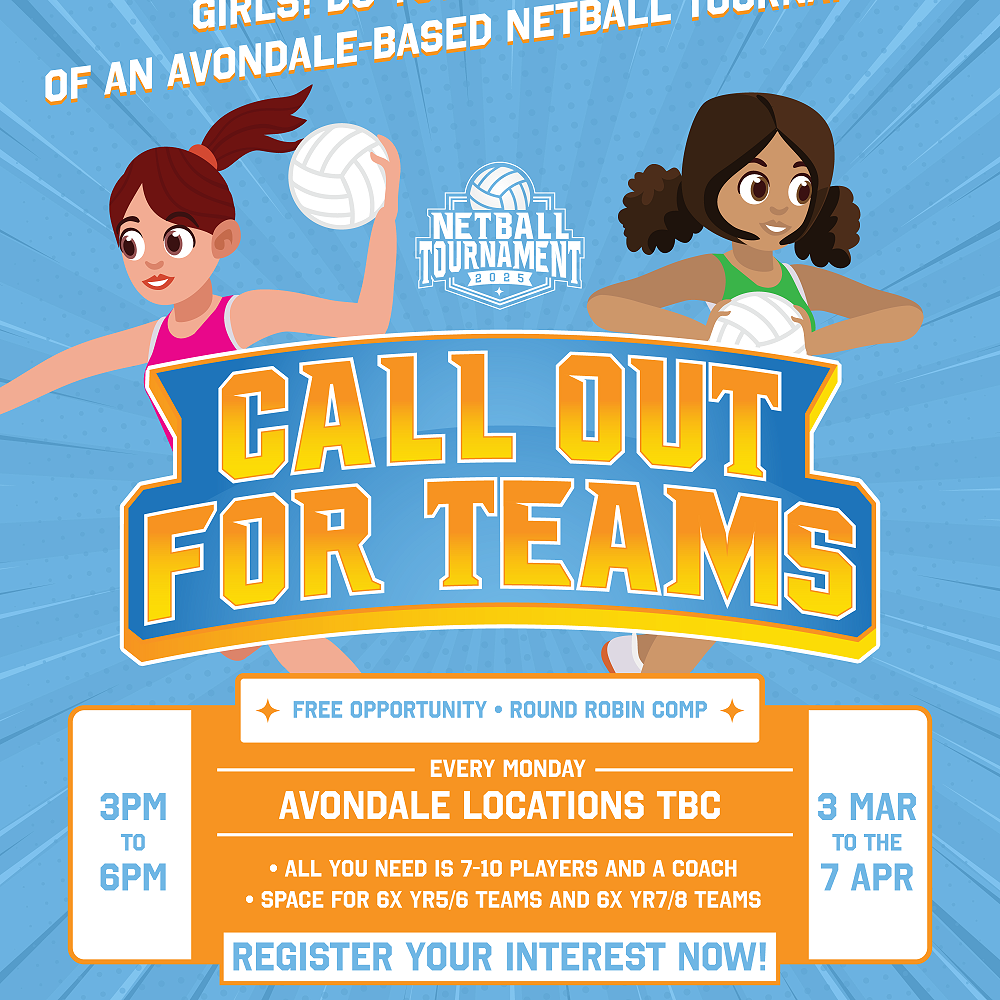 AVONDALE NETBALL SEEKING TEAM MEMBERS