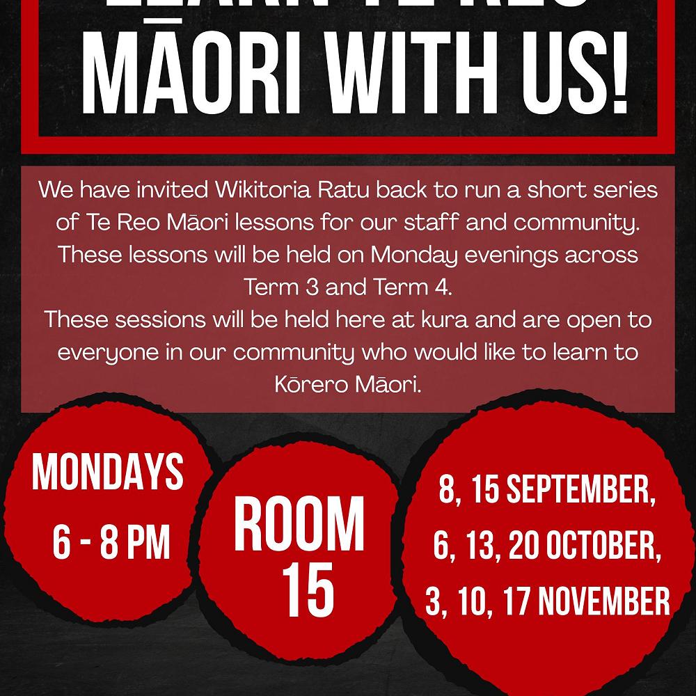 Te Reo Māori lessons at our kura — Week 10, Term 3, 2025