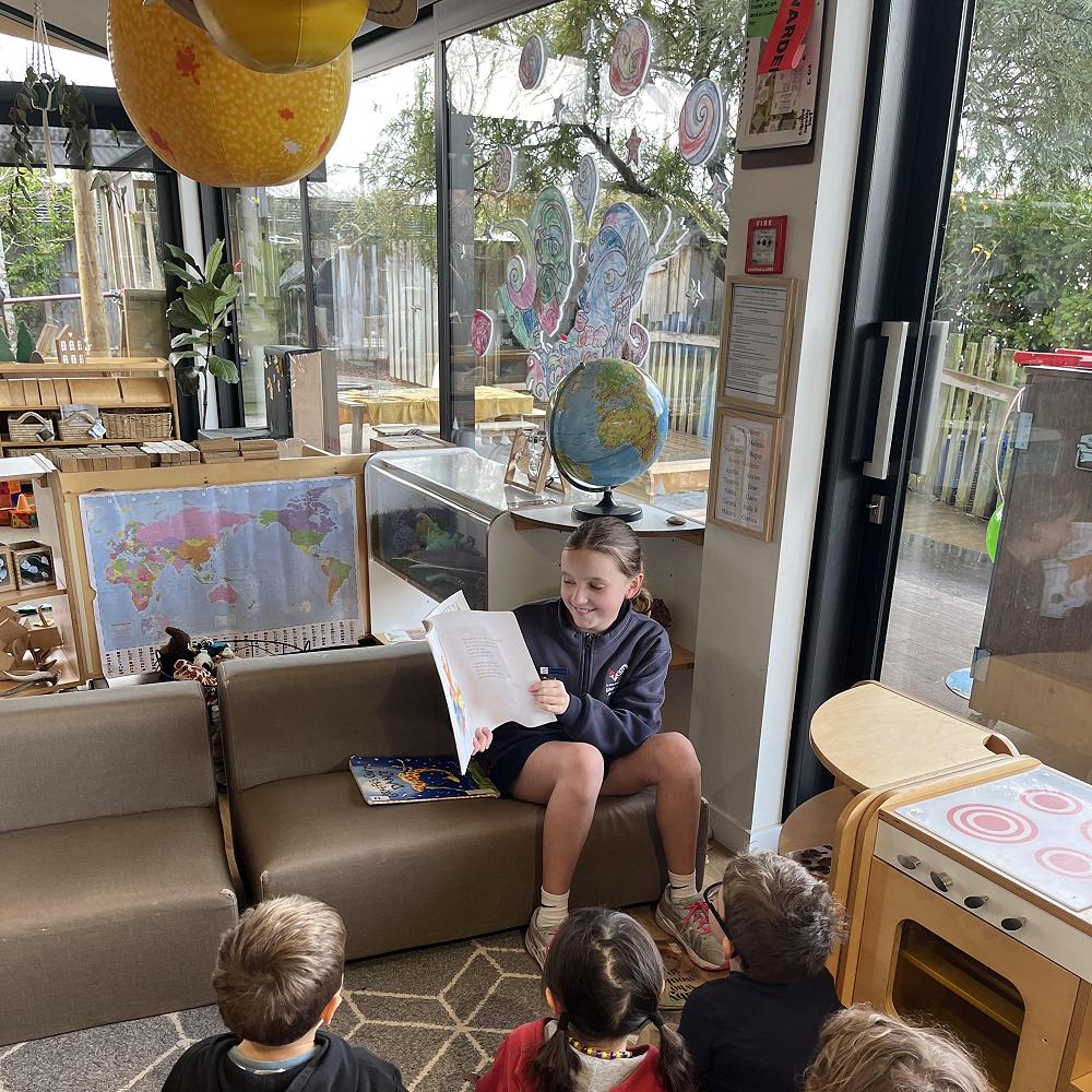 Student leaders visit Willows Preschool