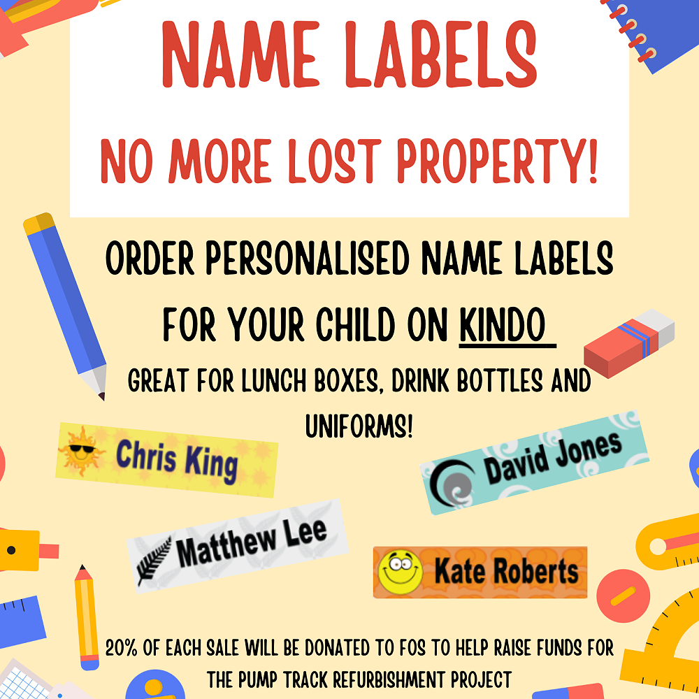 Personalised Name Labels — Term 1 Week 4 Newsletter