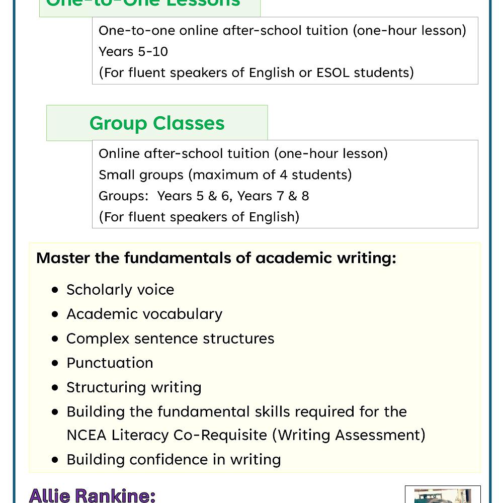 Tuition in Academic Writing