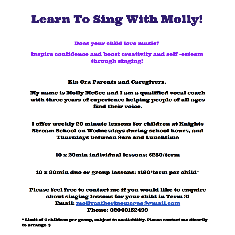 Singing lessons with Molly