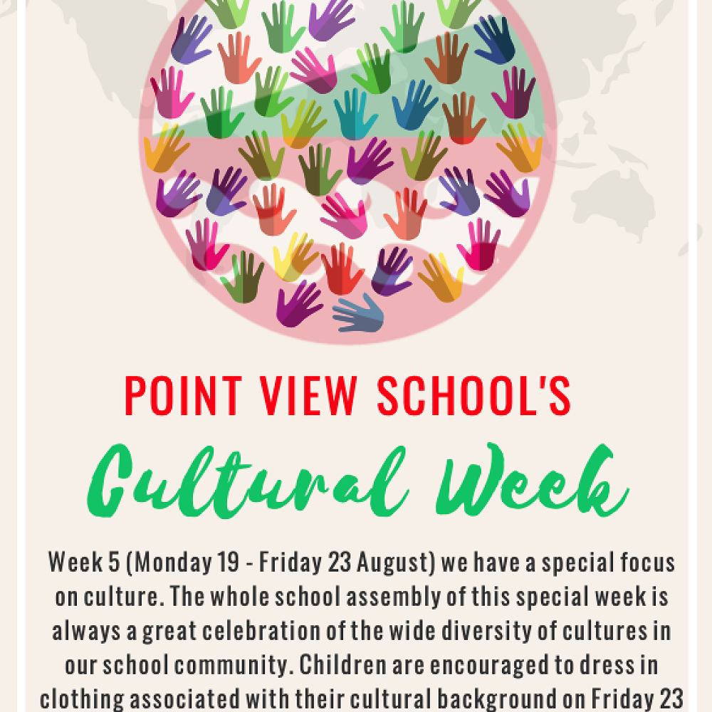 Cultural Week - Week 5 (Monday 19 - Friday 23 August)
