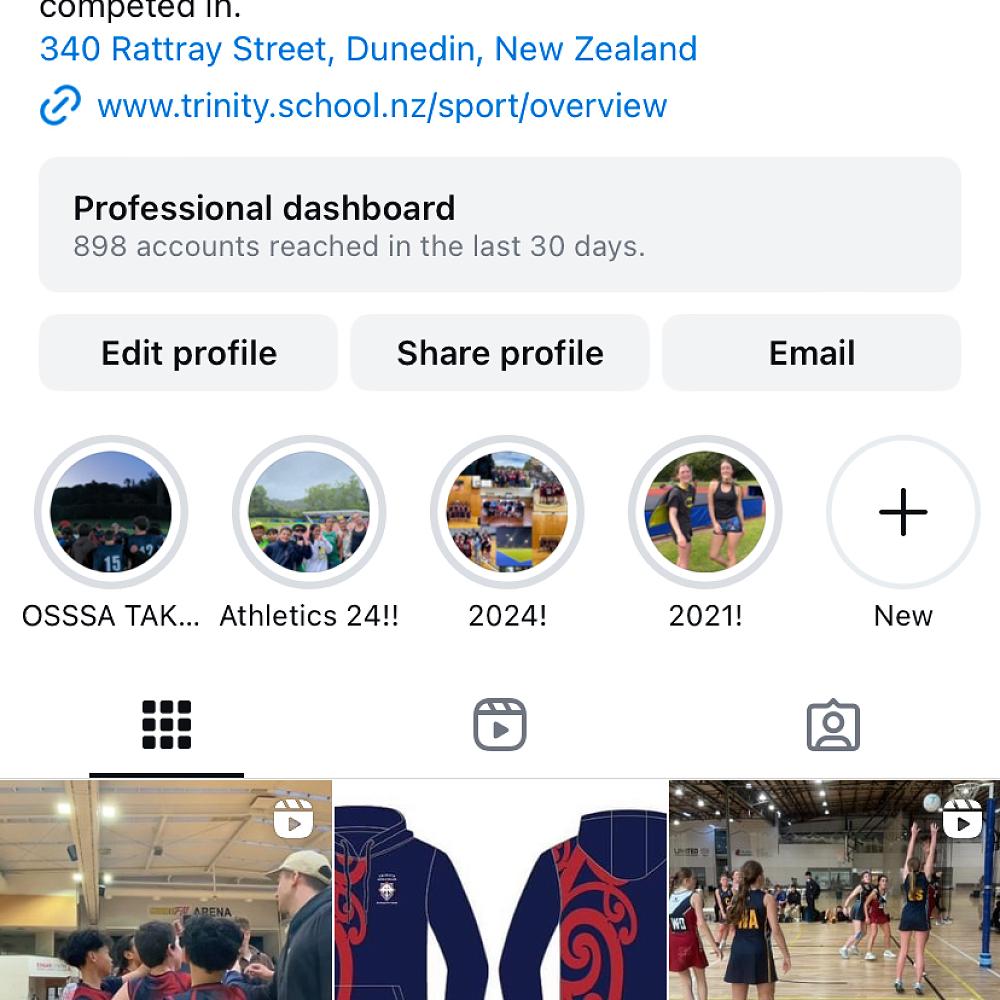 Trinity College Sports Instagram Page