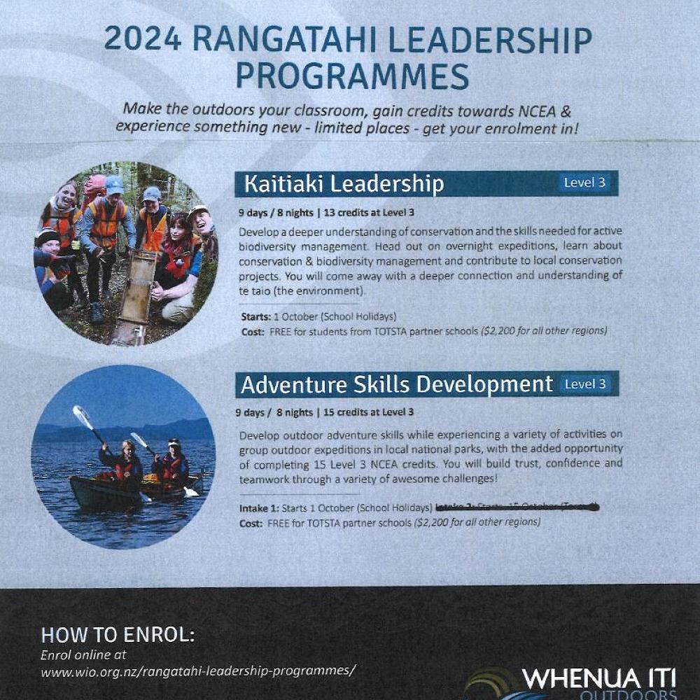 Whenua Iti Adventure Holiday Courses