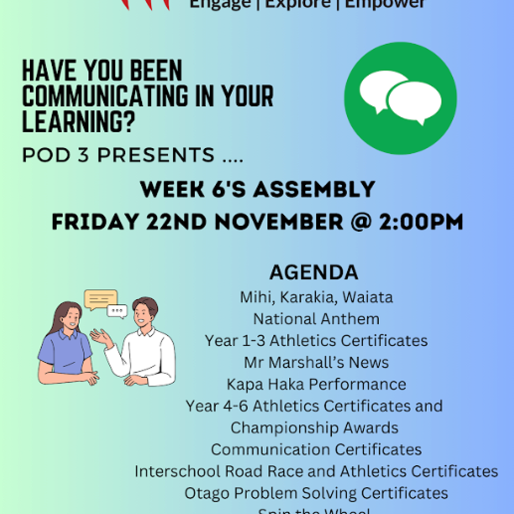 Assembly Agenda — CSNS Newsletter - Week 6, Term 4