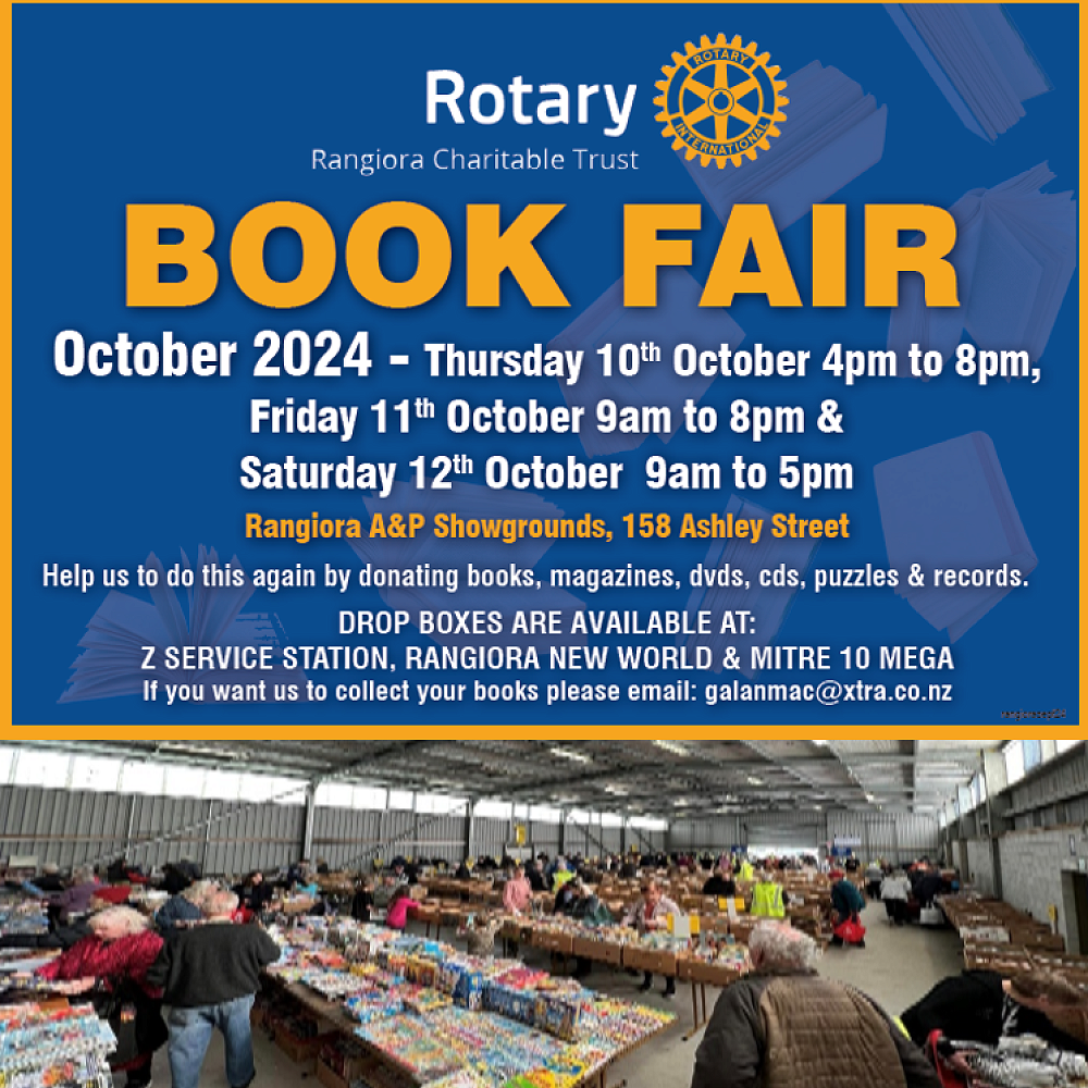 RANGIORA ROTARY - BOOK FAIR