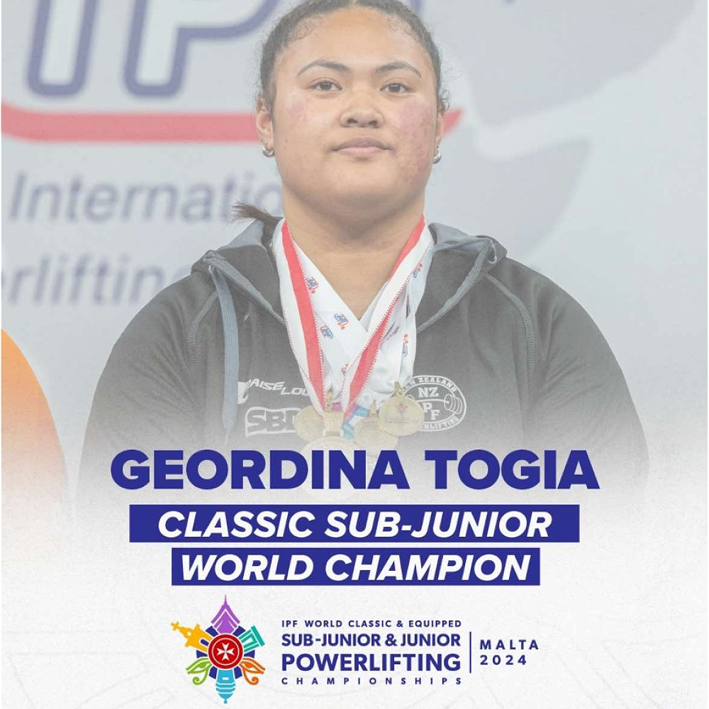 Geordina Togia - Classic Sub-Junior World Powerlifting Champion!!