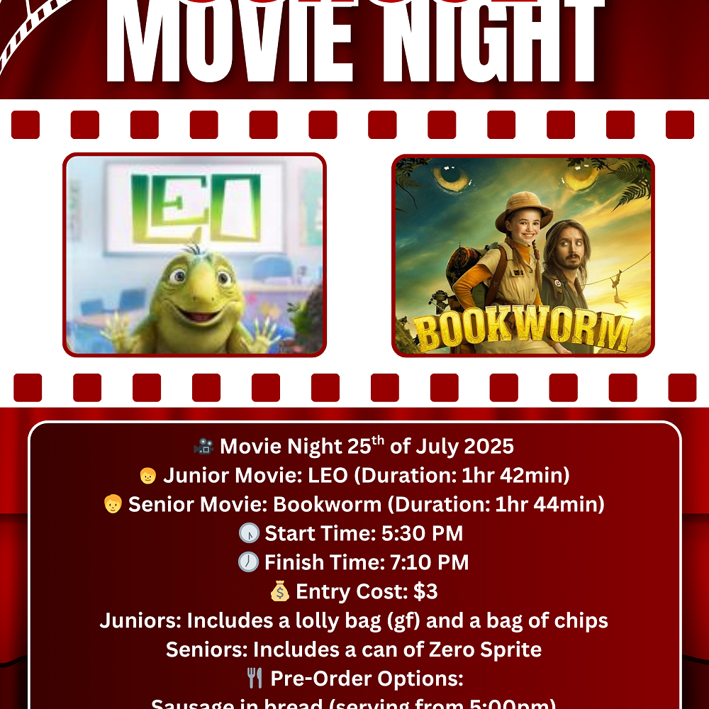 PTA Movie Night | Friday 25 July